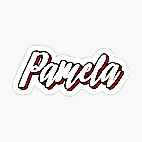 "Pamela first name - hand lettering design" Sticker for Sale by sulies ...
