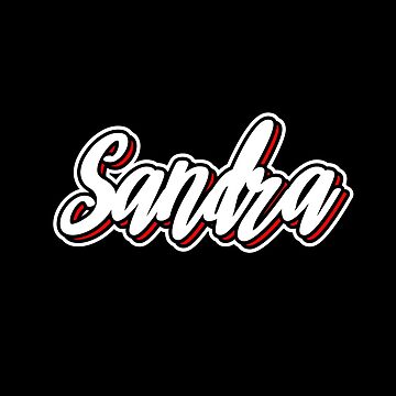 "Sandra - hand lettering design" Sticker by sulies | Redbubble