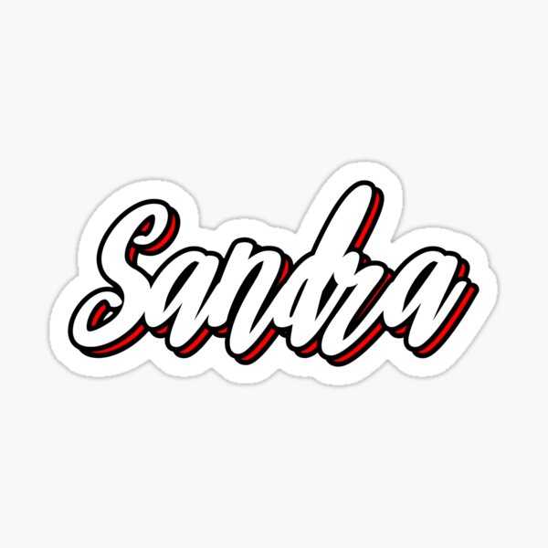 Pegatina «Sandra - diseño de letras a mano» de sulies | Redbubble