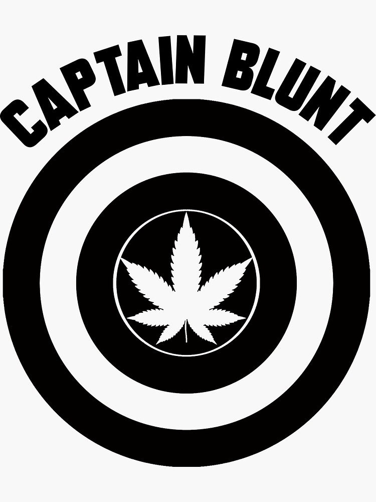 "Captain Blunt logo black + text" Sticker for Sale by Dkrode | Redbubble