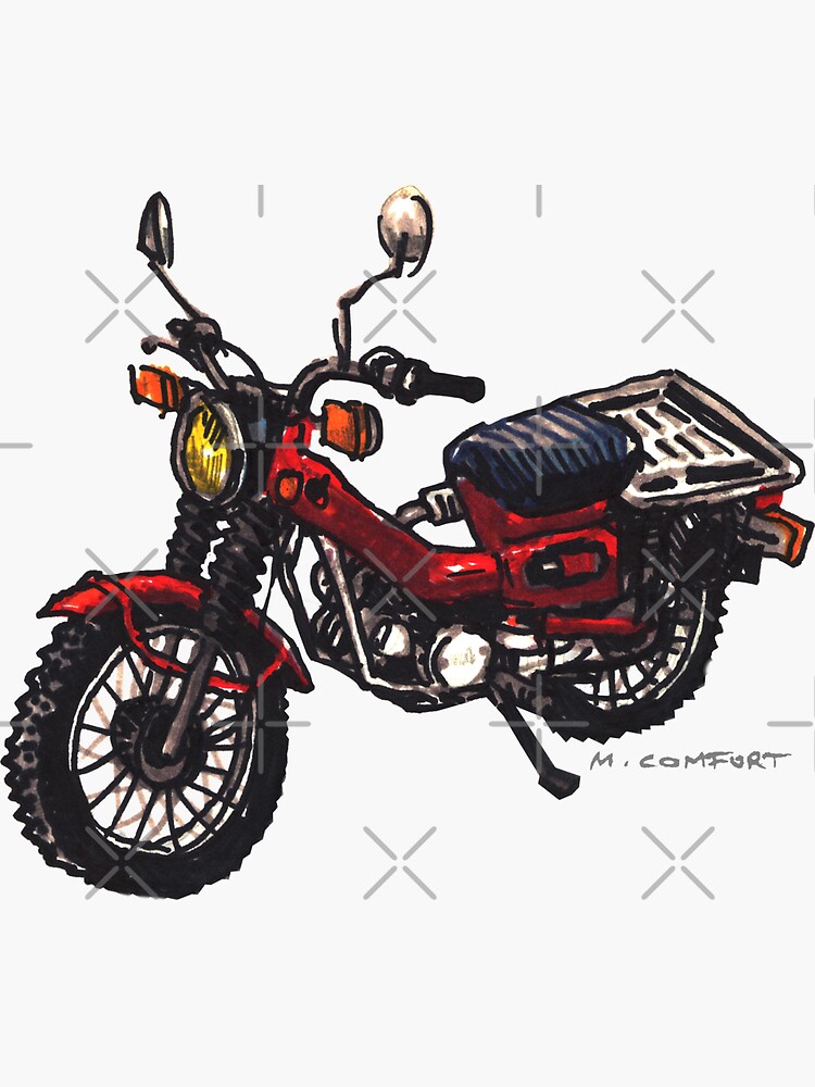 "Postie Bike" Sticker for Sale by MComfort61 | Redbubble
