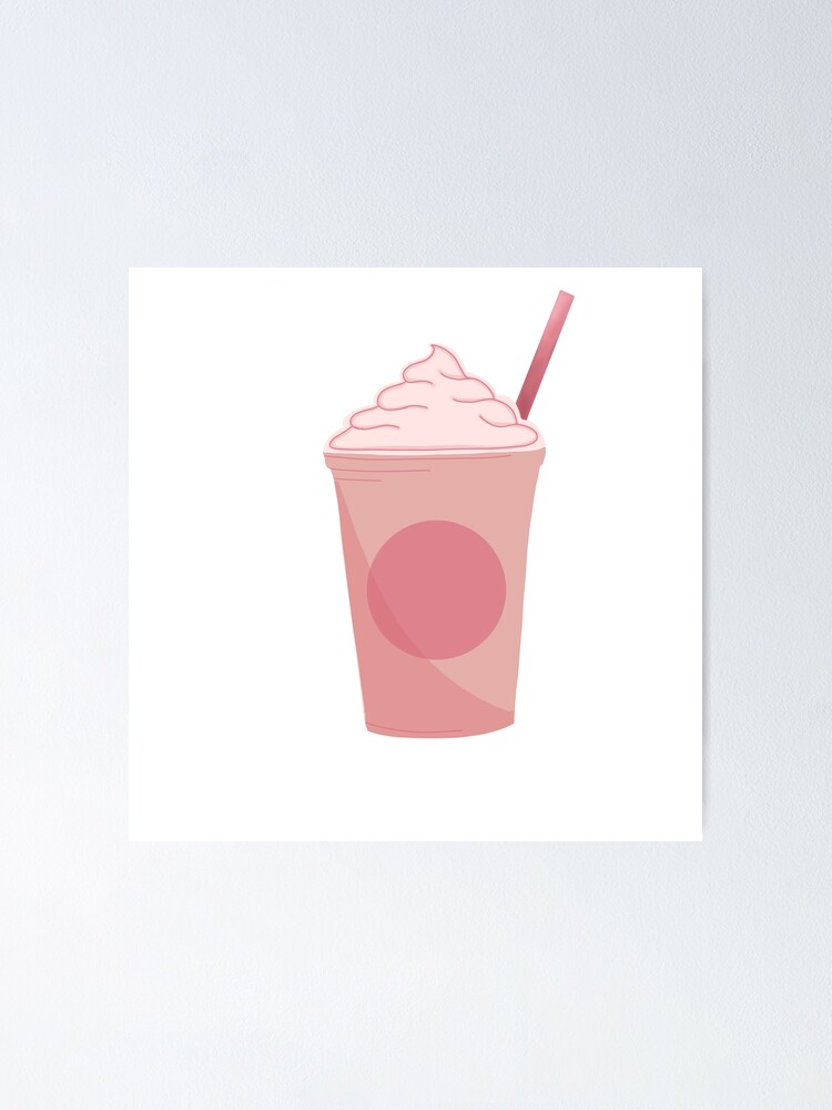 Póster «Diseño de café frappe rosa» de designdujour | Redbubble