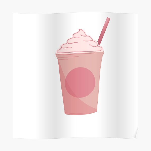 Póster «Diseño de café frappe rosa» de designdujour | Redbubble