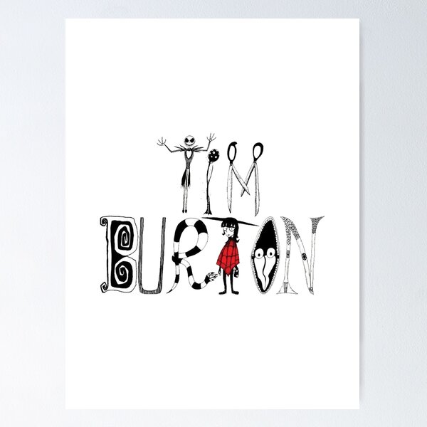 "Tim Burton "Alphabet"" Poster for Sale by Mita Hego | Redbubble