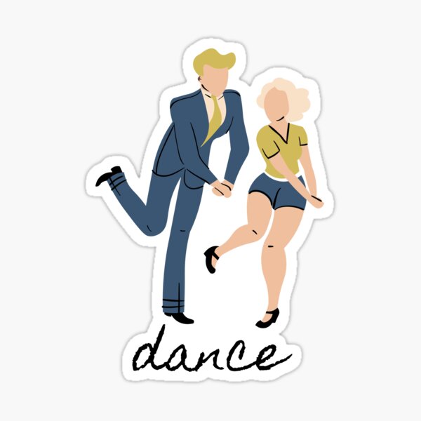 "Swing and Jive Dancing" Sticker for Sale by spanningtime | Redbubble