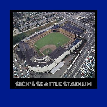 "Sick's Seattle Stadium- Pilots Blue" Sticker for Sale by DeadStadium ...