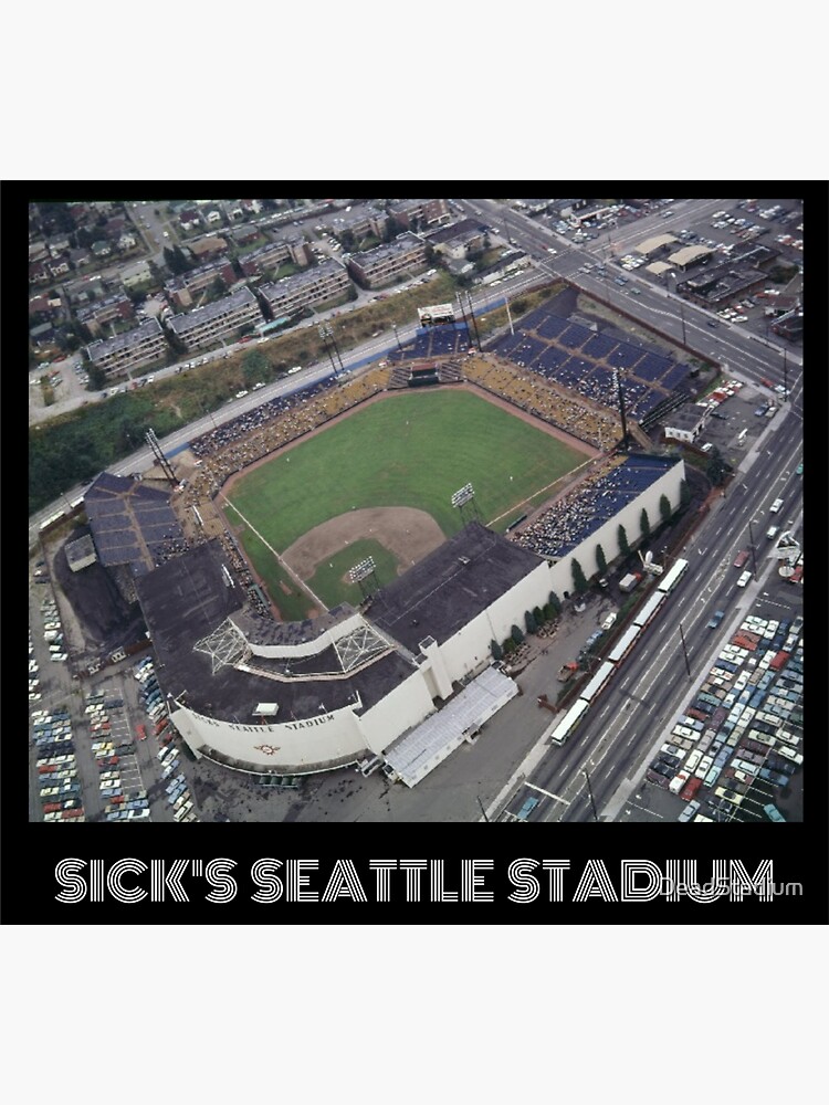 "Sick's Seattle Stadium- Pilots Blue" Sticker for Sale by DeadStadium ...