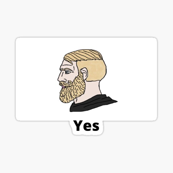 "Yes meme" Sticker for Sale by Jdogeboy | Redbubble