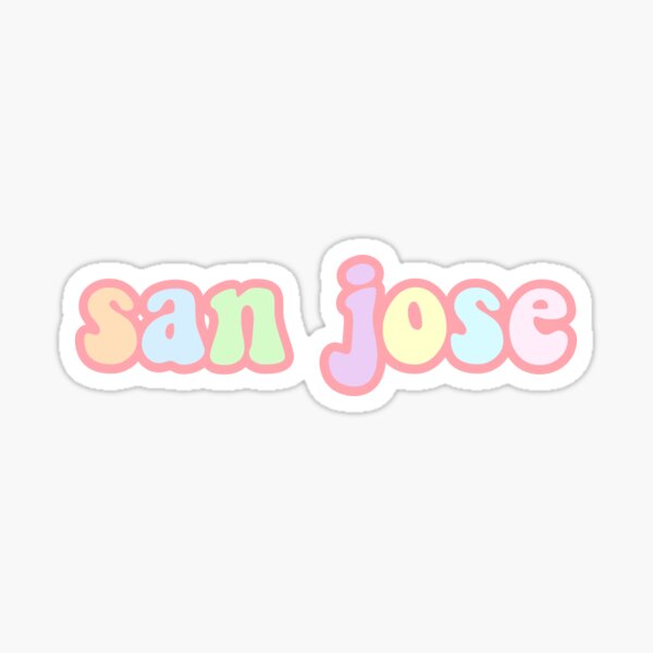 "San Jose" Sticker for Sale by art-by-mel | Redbubble