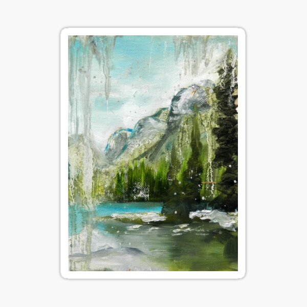 "Mountainscape 2" Sticker for Sale by VieWoodman | Redbubble