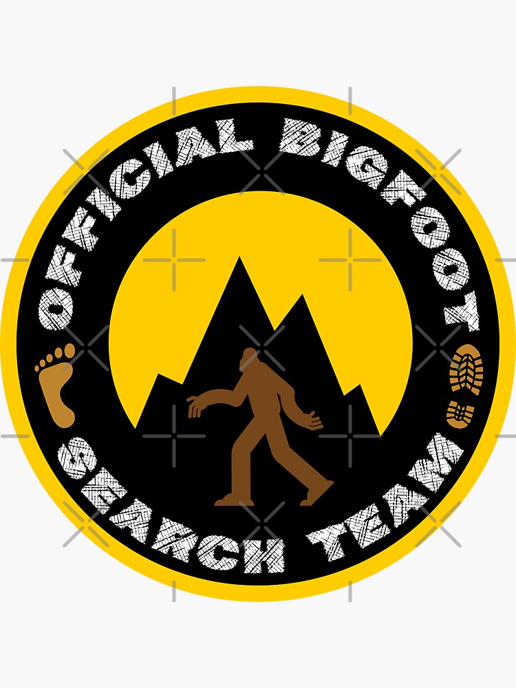 "Official Bigfoot Search Team" Sticker for Sale by ZOTAPHOTOSTUDIO ...