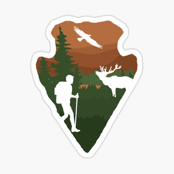 "National Park Map Arrowhead" Sticker for Sale by geopoi | Redbubble