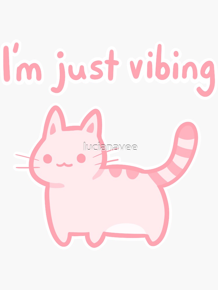 "just vibing" Sticker for Sale by lucianavee | Redbubble