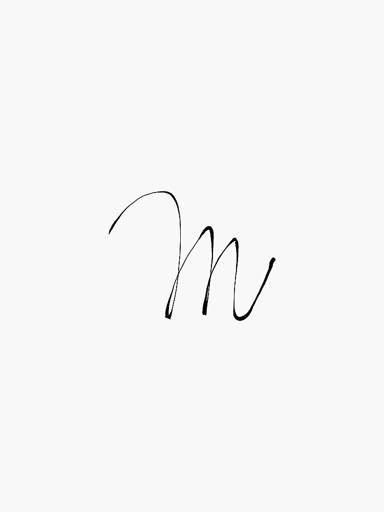 "M Initial" Sticker for Sale by micslayla | Redbubble