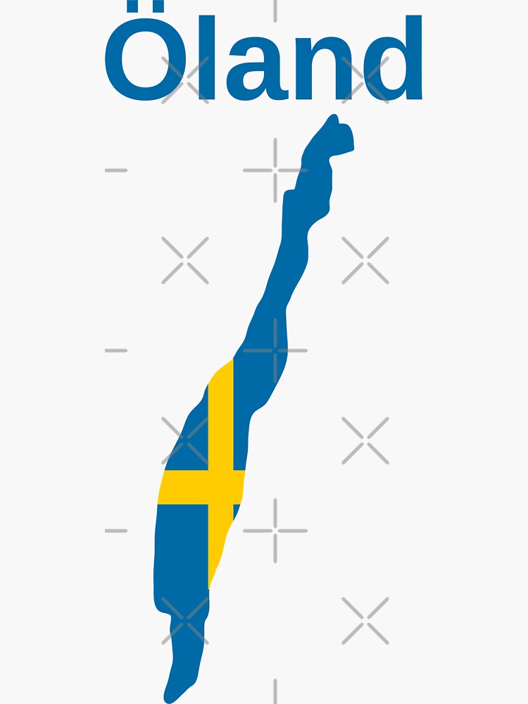 "Oland Province Map, Swedish Province, Sweden." Sticker for Sale by ...
