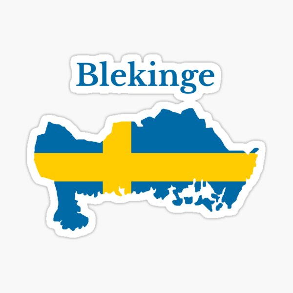 "Blekinge Province Map, Swedish Province, Sweden." Sticker by ...