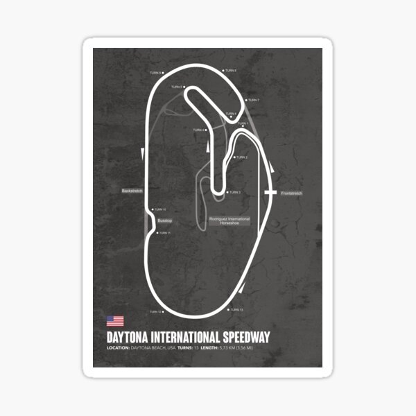 "Daytona International Speedway" Sticker by Mapstars | Redbubble