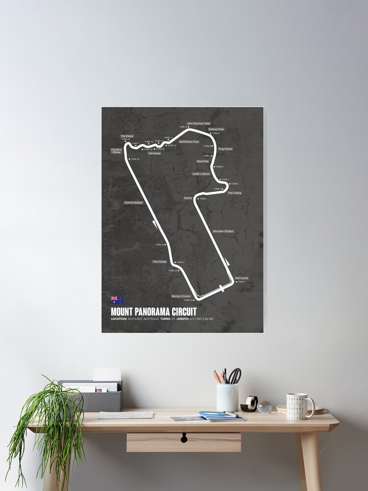 "Mount Panorama Circuit" Poster by Mapstars | Redbubble