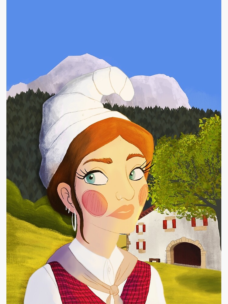 "Basque woman, mari domingui" Art Print by Itxaso-Julen | Redbubble
