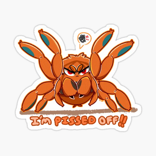 "Pterinochilus murinus (OBT)" Sticker by VeryScarySpoods | Redbubble
