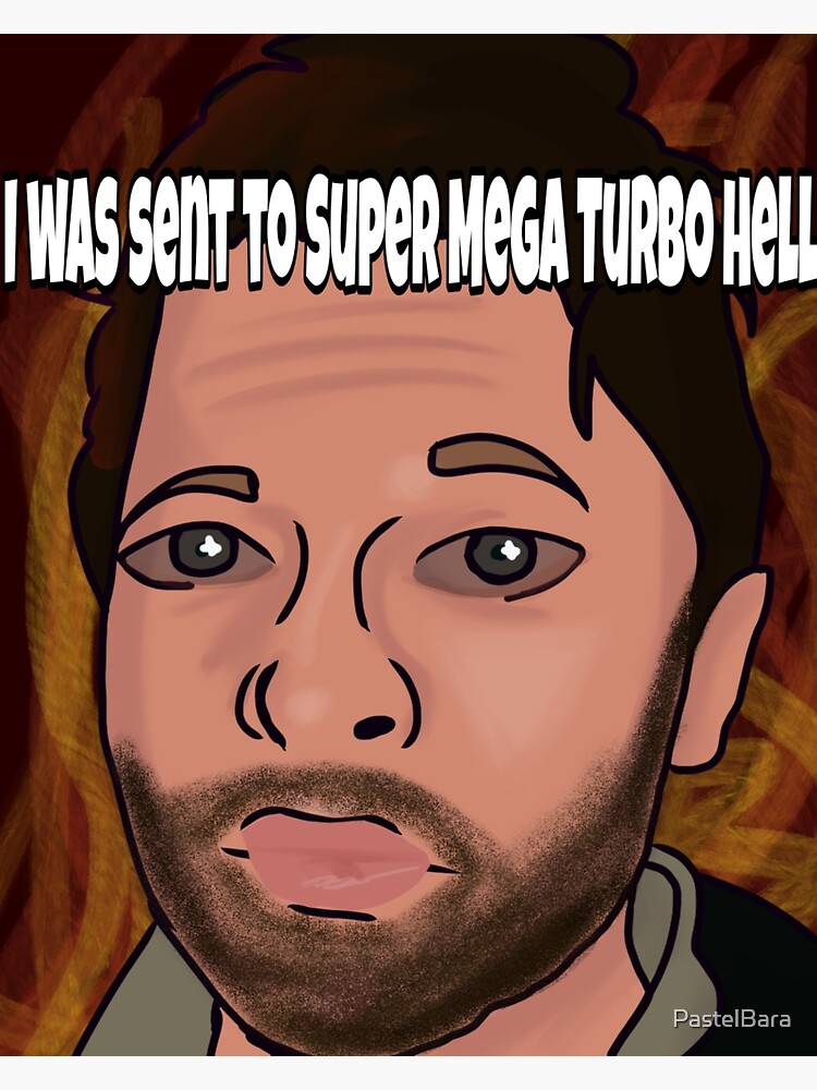"Misha Collins Crying Meme" Sticker by PastelBara | Redbubble