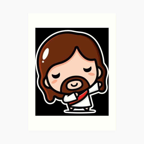 "Dabbing Jesus Cute Kawaii Christian Dab Dance" Art Print by TEE-ST0RY ...