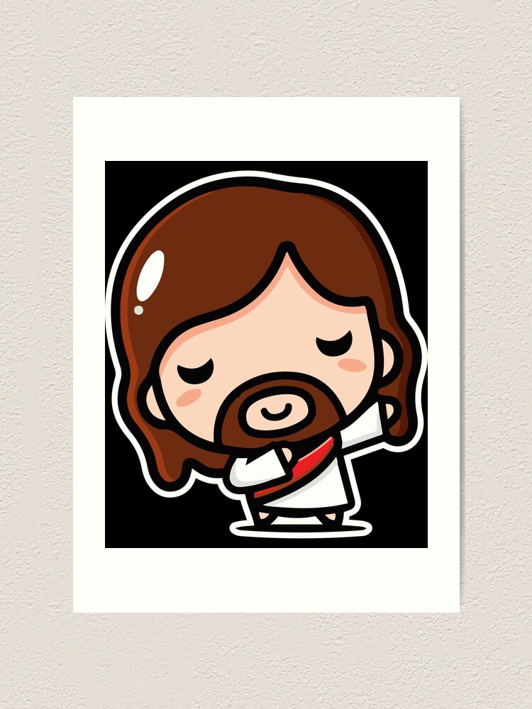 "Dabbing Jesus Cute Kawaii Christian Dab Dance" Art Print by TEE-ST0RY ...