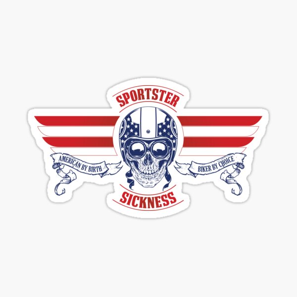 "Sportster Sickness - USA2.0" Sticker for Sale by willijay | Redbubble