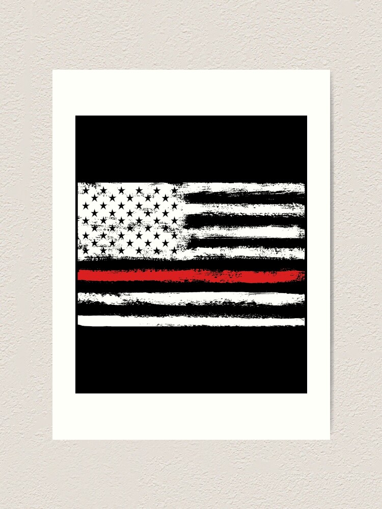 "Firefighter Red Line American Flag" Art Print for Sale by berenger04 ...