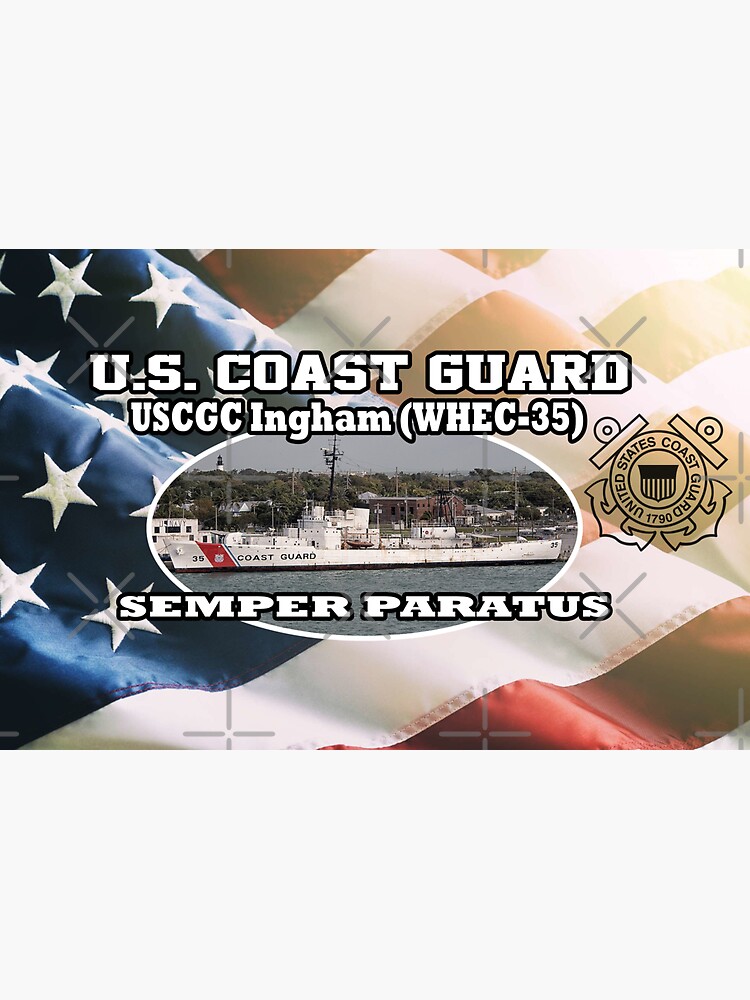 "U.S. Coast Guard USCGC Ingham (WHEC-35)" Sticker for Sale by Mbranco ...
