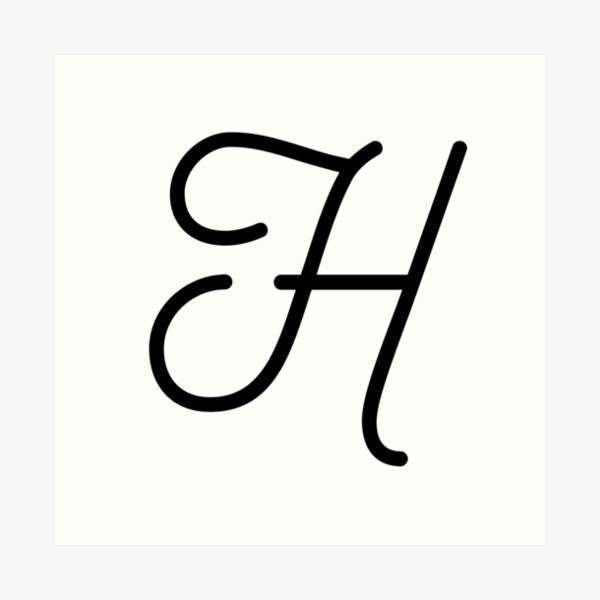 Letra Cursiva Elegante H