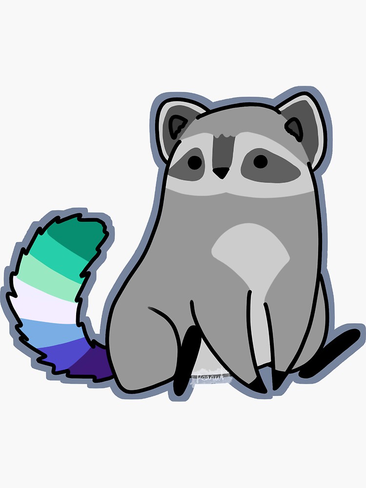 "Gay Pride Raccoon" Sticker by WateredxPeanuts | Redbubble