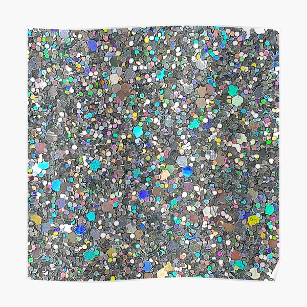 "SILVER GLITTER" Poster for Sale by availstudios | Redbubble