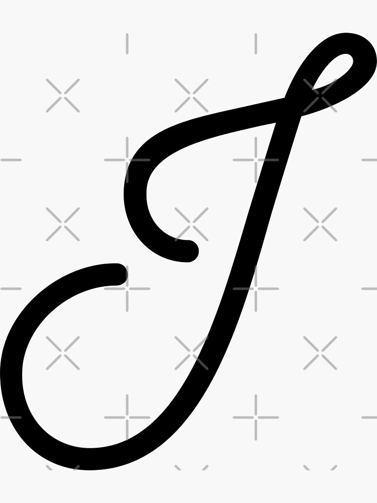 "Cursive I" Sticker by Jose234 | Redbubble