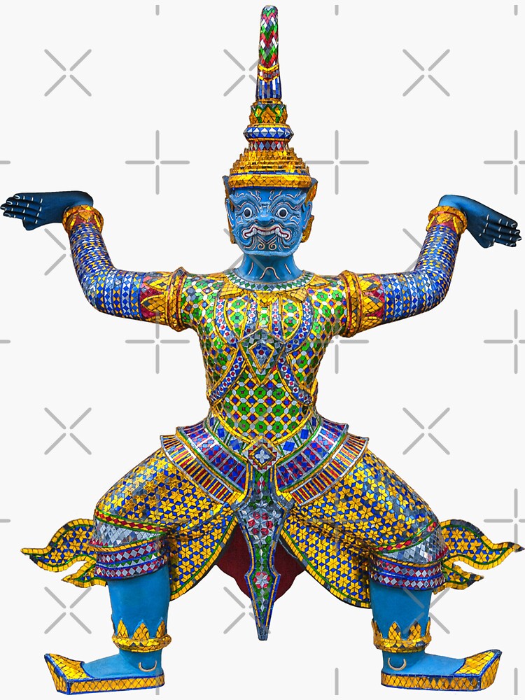"Yaksha statue protects the righteous" Sticker for Sale by JBlaisDesign ...