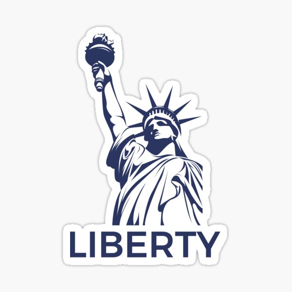 "Liberty line art" Sticker for Sale by s-arta | Redbubble