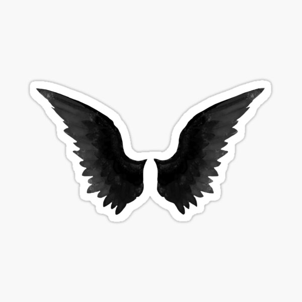 "Black Wings" Sticker for Sale by AriaDonthineni | Redbubble