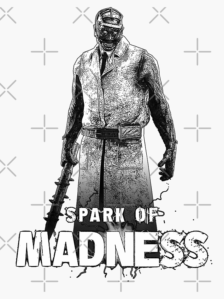 "Spark Of Madness" Sticker for Sale by creep-jerky | Redbubble