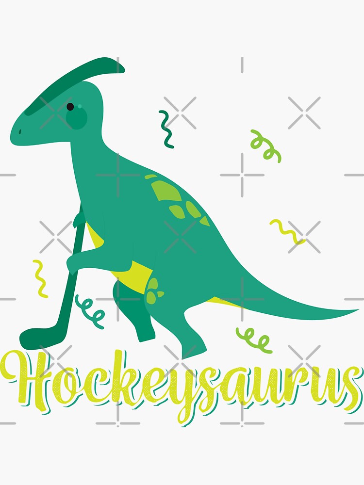 "HockeySaurus" Sticker by masterchaotic | Redbubble