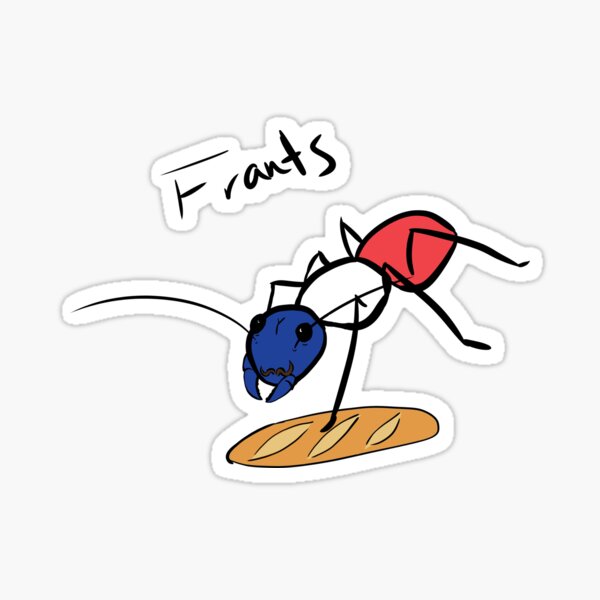 "Frants, a French ant" Sticker for Sale by Yahdell | Redbubble