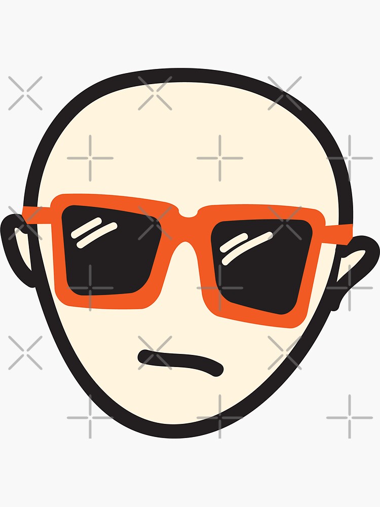 "I dont care face" Sticker by kislev | Redbubble