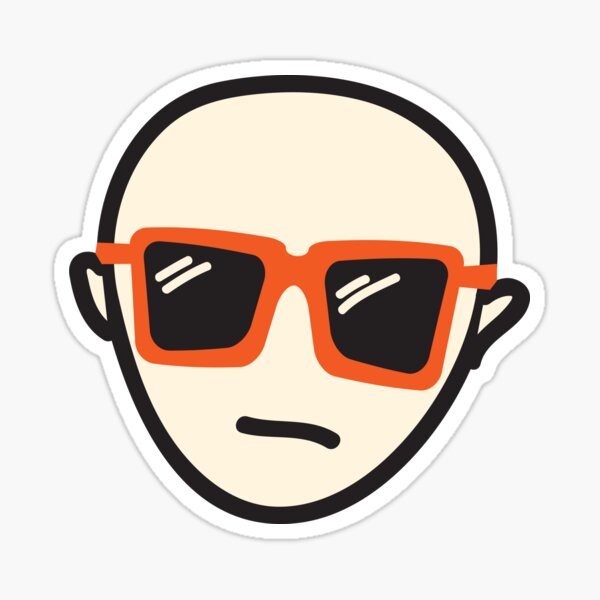 "I dont care face" Sticker by kislev | Redbubble