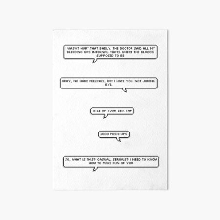 "B99 quotes sticker pack" Art Board Print by ArtCasualty | Redbubble