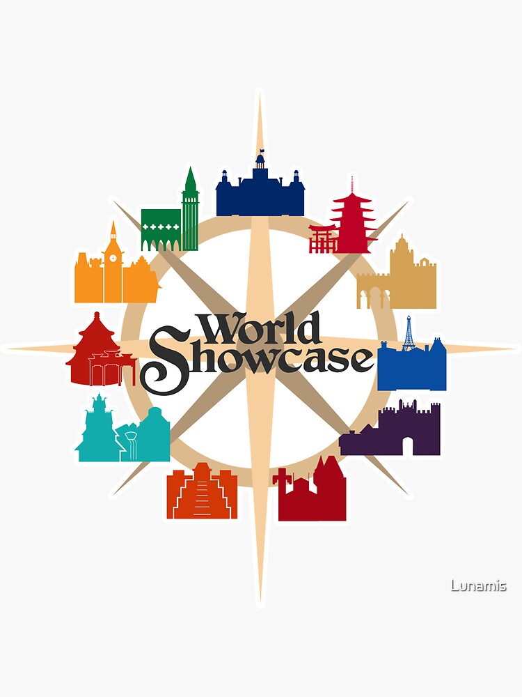 "World Showcase" Sticker for Sale by Lunamis | Redbubble