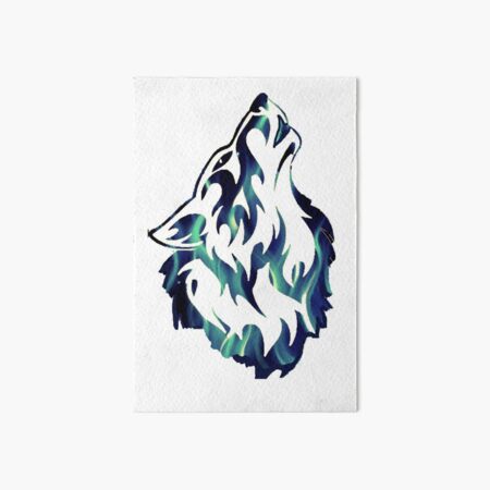 "howling blue flame wolf" Art Board Print for Sale by coffeecountyjim ...