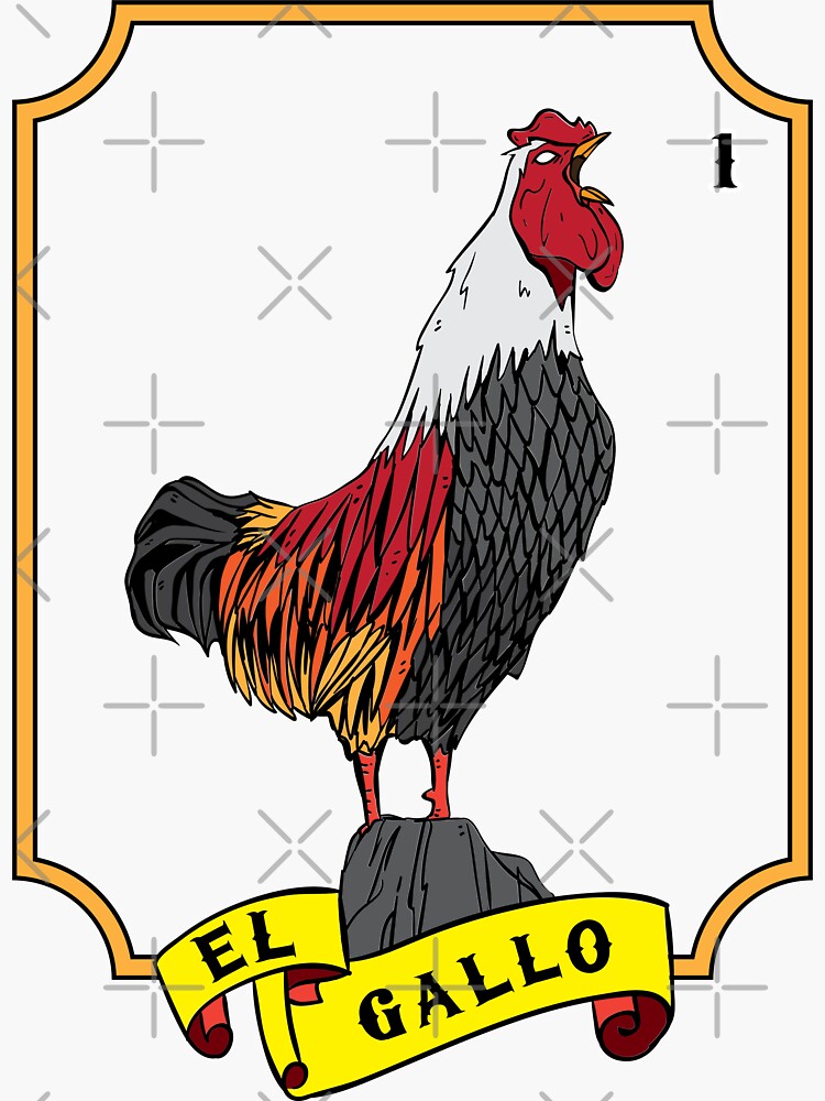 "LOTERÍA: El Gallo Mexican Gift" Sticker for Sale by woormle | Redbubble