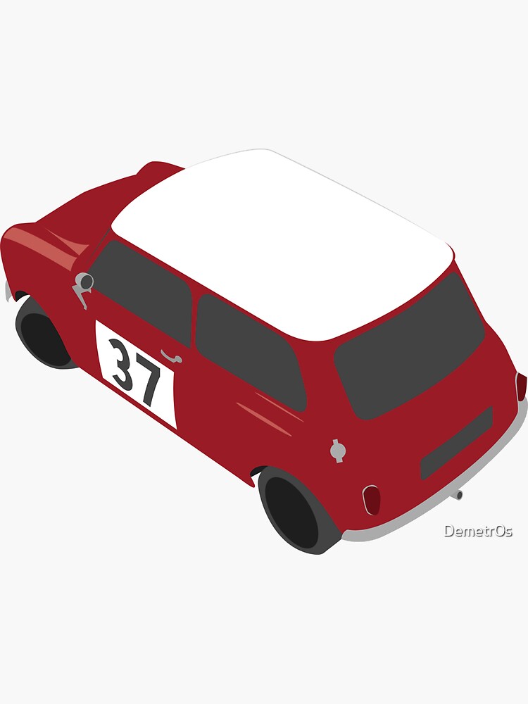 "Austin Mini Cooper Rally Car" Sticker by Demetr0s | Redbubble