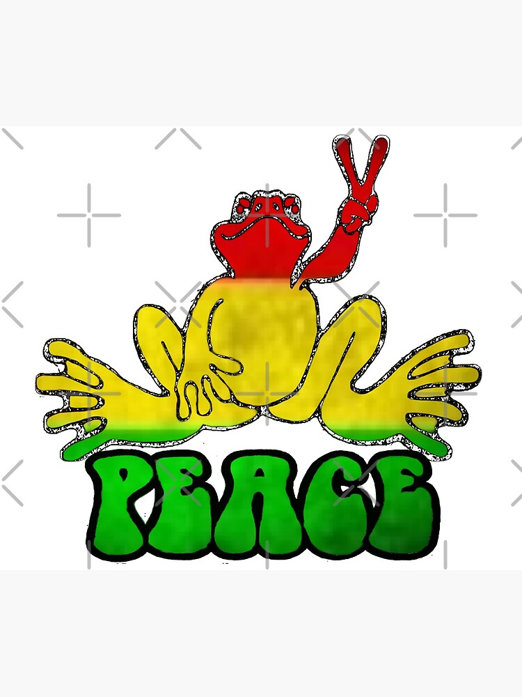 Póster «Rana de la paz de color rastafari» de natnat7w | Redbubble