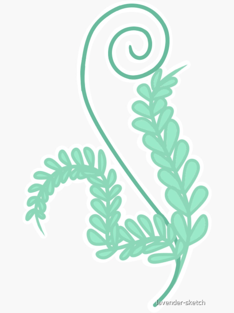 "Soft Greenery" Sticker by lavender-sketch | Redbubble