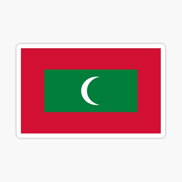 "maldives flag" Sticker by pradapapac | Redbubble